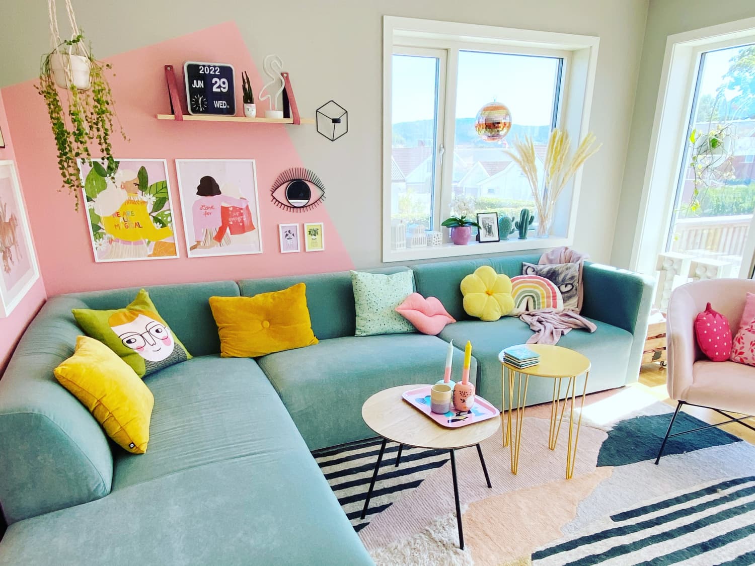 Modern pastel living room store